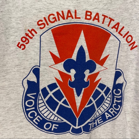 Vintage | Shirts | Vintage 59th Signal Battalion Arctic Alaska Tshir ...